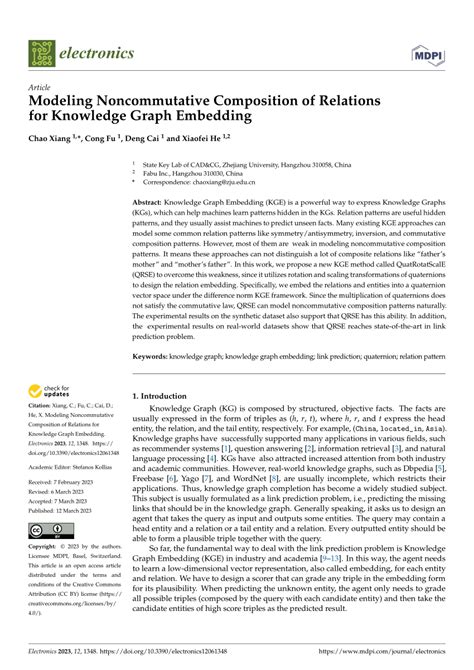 PDF Modeling Noncommutative Composition Of Relations For Knowledge Graph Embedding