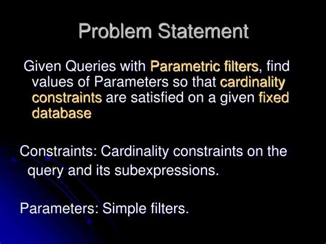 Ppt Parametric Query Generation Powerpoint Presentation Free