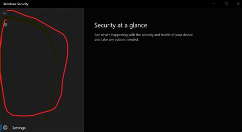 Security At A Glance Page In Windows Security Is Blank In Windows