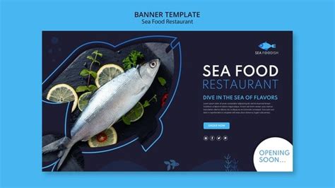 Sea Food Concept Banner Template Free Psd Seafood Restaurant Menu
