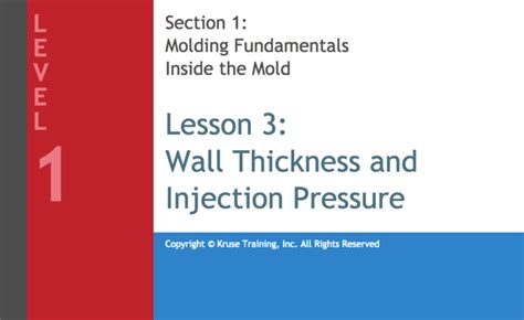 Wall Thickness And Injection Pressure Fundamentals Kruse Training