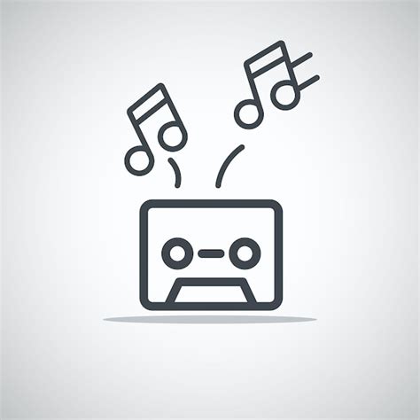 Premium Vector Modern Media Web Icon Audio Cassette