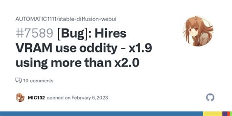 Bug Hires Vram Use Oddity X19 Using More Than X20 · Issue 7589
