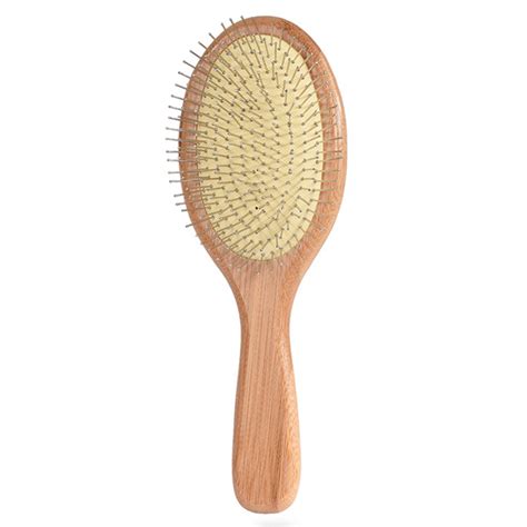 Wooden Steel Needle Hair Brush Pin Hairbrush Scalp Massage Improve Hair