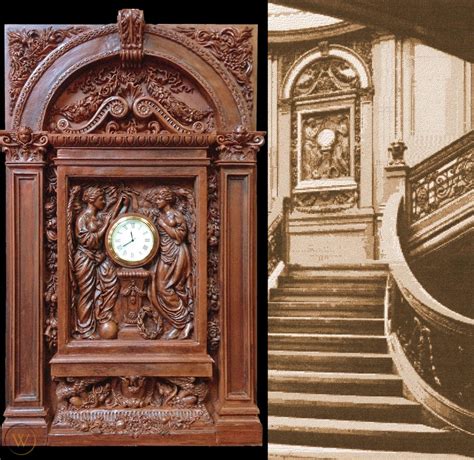 Rms Titanic Grand Staircase Clock White Star Line Complete Architecture
