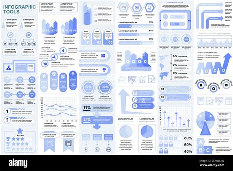 Bundle Infographic Elements Data Visualization Vector Design Template