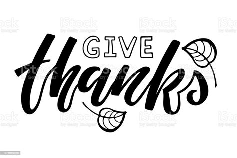 감사 손 그린 글자를 제공합니다 가을 포스터 축하 견적 추수 감사절에 대한 감사 편지를 제공합니다 카드 인쇄 초대장 티셔츠 디자인용 흰색 배경에 격리된 검은색 텍스트 가을에