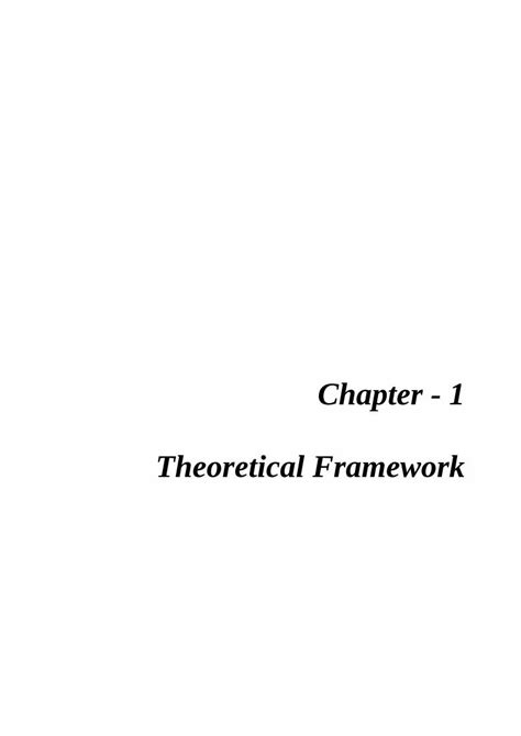 Pdf Chapter 1 Theoretical Framework Flibnet