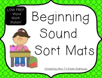 Beginning Sound Sort Cards By Miss T S Kinder Klubhouse TpT