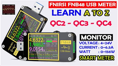 FNIRSI-FNB48 ammeter Current Voltmeter || USB tester PD trigger QC4 ...