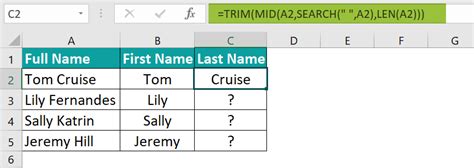 Mid Excel Function Formula Examples How To Use
