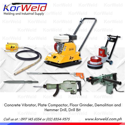 Concrete Vibrator Plate Compactor Floor Grinder Demolition And
