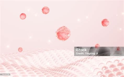 피부에 떠 있는 세포 피부 관리 및 치료 생물학 및 의학 개념 3d 렌더링 피부에 대한 스톡 사진 및 기타 이미지 피부 추상적인 생명 공학 Istock