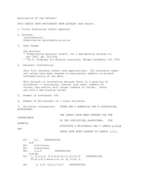 Data Set Description Doc