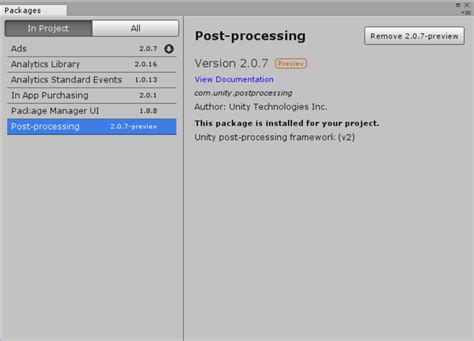 Post Processing Stack Unity 2018 Shaders And Effects Cookbook