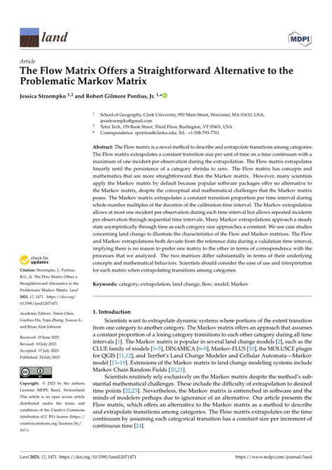 Pdf The Flow Matrix Offers A Straightforward Alternative To The