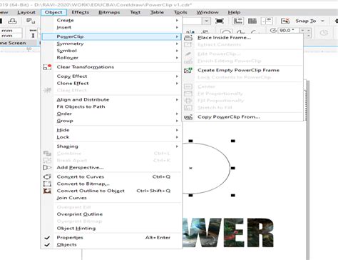 Powerclip Shortcut In Coreldraw X Clipart