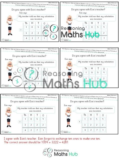 add and subtract numbers with up to 4 digits using the formal written
