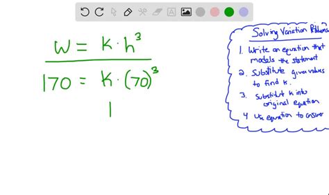 solved use the four step procedure for solving variation problems if