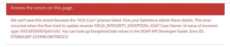 Fieldintegrityexception Case Owner Id Value Of Incorrect Type — Solved By Amit Arora