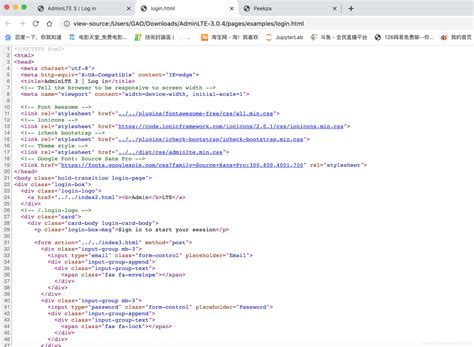 用django全栈开发——08 使用adminlte开发前端登录页面adminlte Django皮克啪的铲屎官的博客 Csdn博客