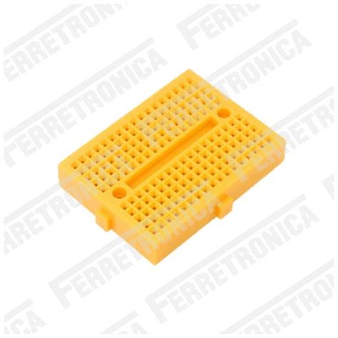 Mini Protoboard Arduino De 170 Puntos Color Amarillo Ferretrónica