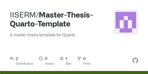 Github Iisermmaster Thesis Quarto Template A Master Thesis Template