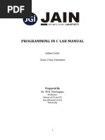 Programming in C Laboratory - CS3271 - Lab Manual | PDF | Computer ...