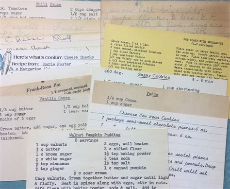 Grandmas Recipe Cards Pack Book Nook Creations
