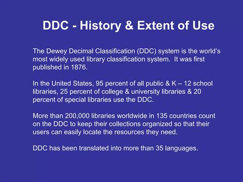 Dewey Decimal Classification Pps