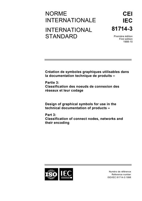 IEC 81714 3 1998 Design Of Graphical Symbols For Use In The Technical