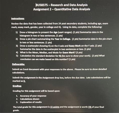 solved bus8375 research and data analysis assignment