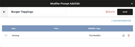 creating modifier prompts aka forced modifiers mealsuite