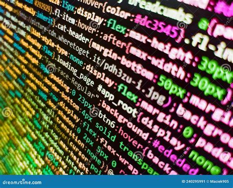 Programming Webdesign Html Printed Code Programming Code Abstract