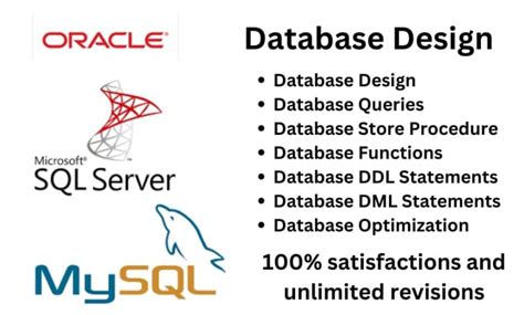 design database and sql queries in sql server oracle and mysql by
