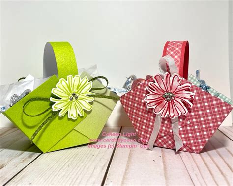 Mini Easter Baskets Using The Color And Contour Stamp Set Stampin Up Cardsbycoco