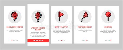 location pin map point onboarding icons set vector stock illustration