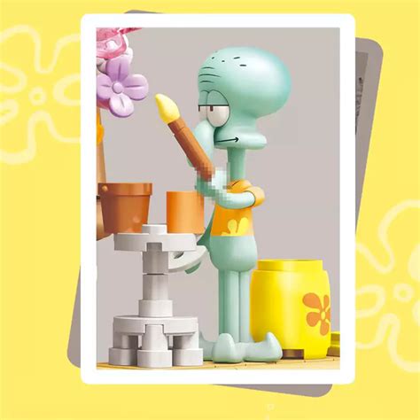 Sembo 612215 Spongebob Squarepants The Art Of Flowers Model Bricks