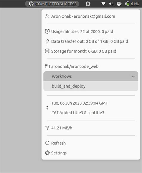 Review Github Actions GNOME Shell Extensions