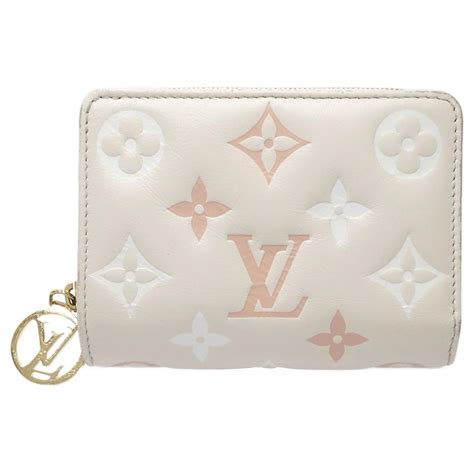 Louis Vuitton Bi Fold Wallet In Beige Pink Leather Ref1575424 Joli