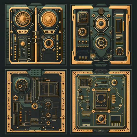Premium Photo Colorful Vintage Retro Sci Fi Poster Panel Design With Analog Circuit Premium Photo Colorful Vintage Retro Sci Fi Poster Panel Design With Analog Circuit
