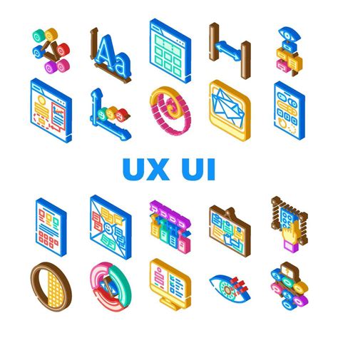 Ux Ui Design App Website Icons Set Vector 39618639 Vector Art At Vecteezy