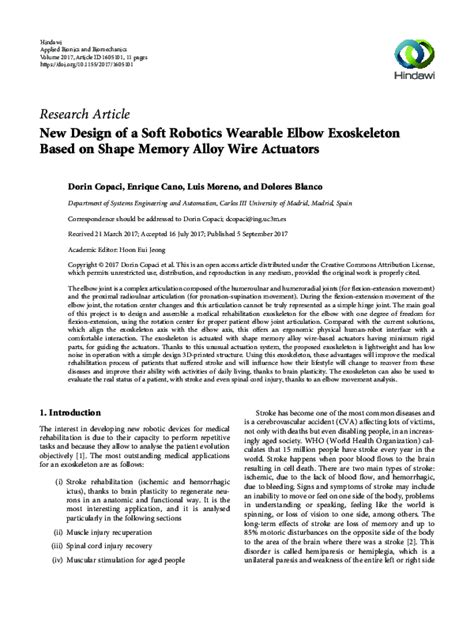 Pdf New Design Of A Soft Robotics Wearable Elbow Exoskeleton Based On