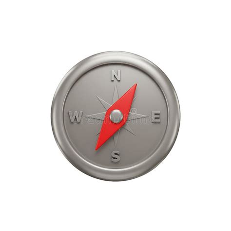 3d Render Of A Classic Compass A Guide To Direction And Exploration Stock Illustration