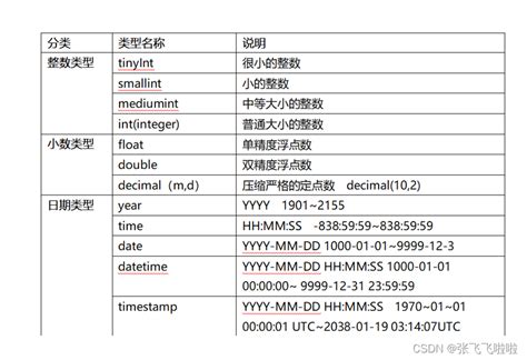 Mysql数据格式 Csdn博客