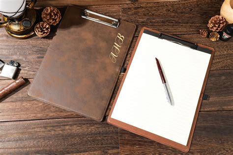 Custom Clipboard Personalized Leather Clipboard Office Clipboard Engraved Clipboard Vegan