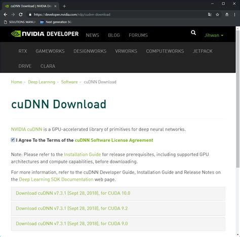 cuda cudnn tensorflow gpu 설치