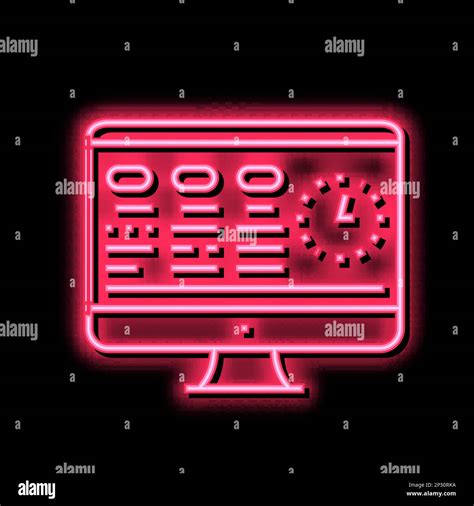 Tasks On Computer Screen Color Icon Vector Illustration Stock Vector