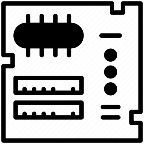 Motherboard Hardware Computer Processor Chip Circuit Technology Icon Download On Iconfinder