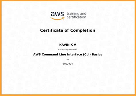 Completed Aws Command Line Interface Course Kavin K V Posted On The Topic Linkedin